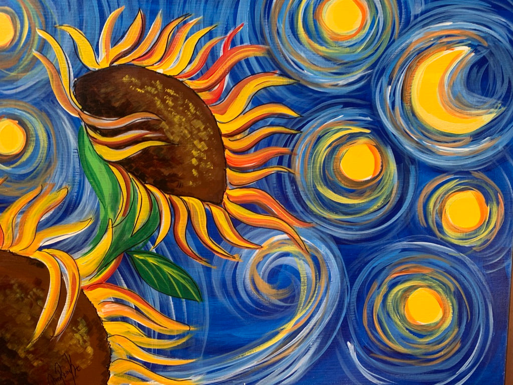 Starry Night Sunflowers – Pam Reinke